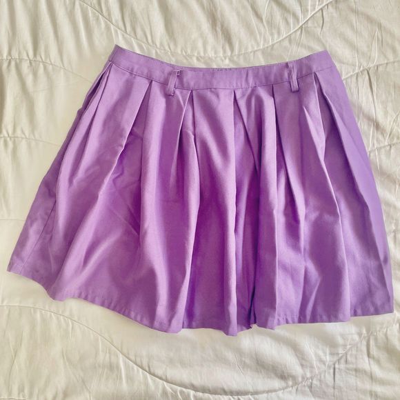 Hot Topic | Skirts | Hot Topic Purple Pleated Mini Skirt Size L Olivia ...